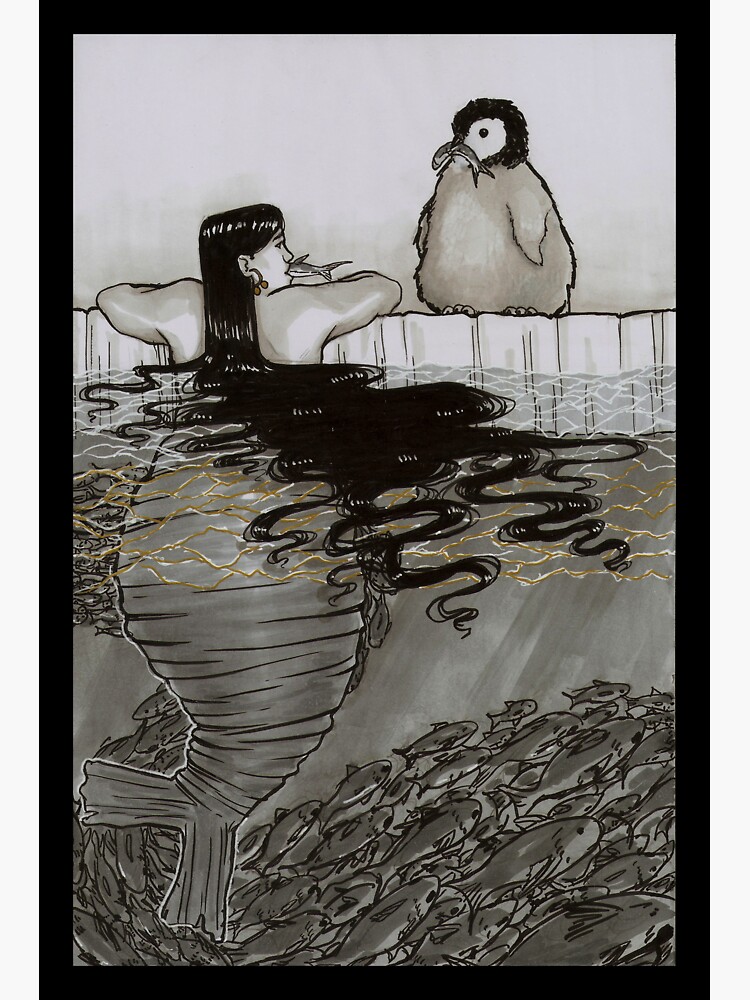 "walrus mermaid" Sticker for Sale by lazyleezard | Redbubble