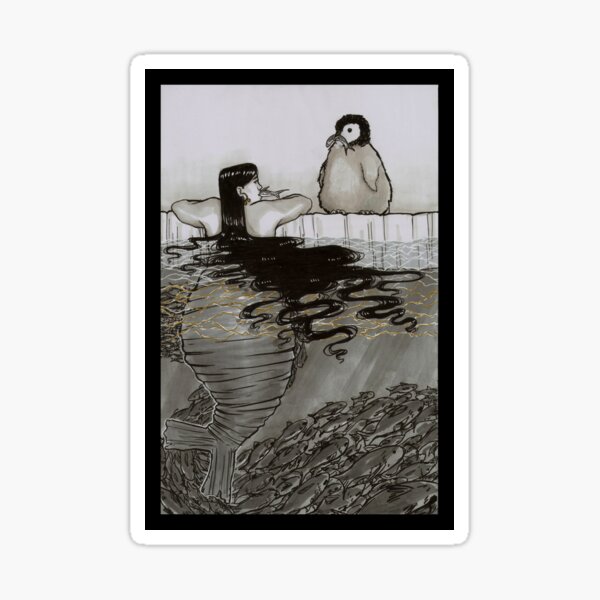 "walrus mermaid" Sticker for Sale by lazyleezard | Redbubble