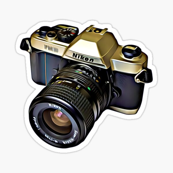 "Nikon Vintage Camera" Sticker for Sale by InspireMoment | Redbubble