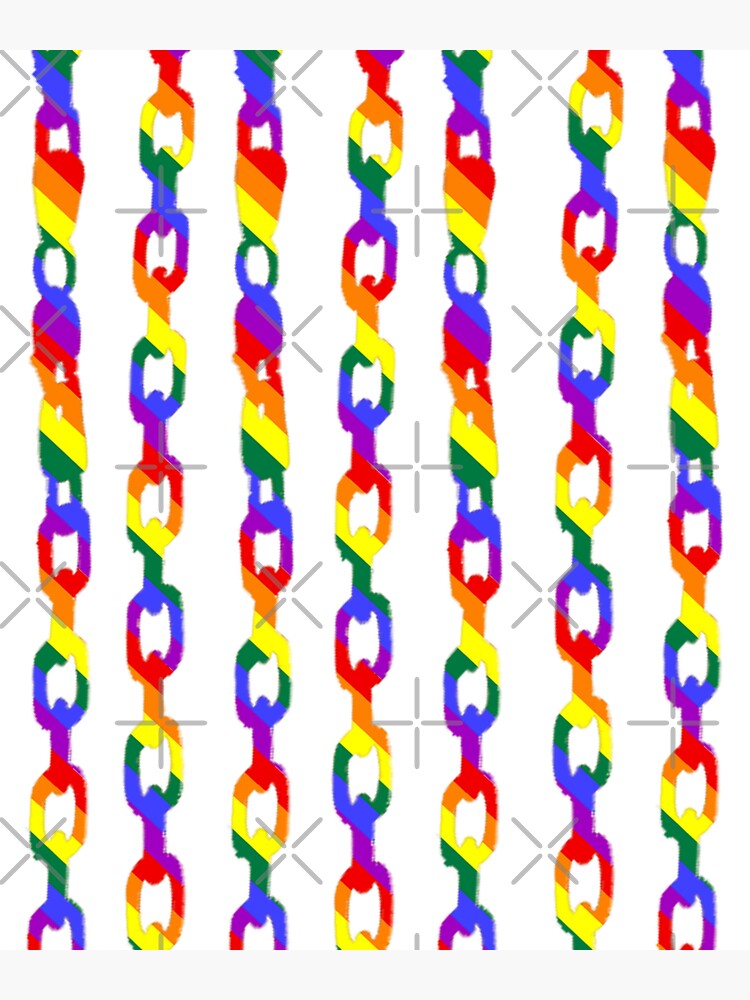 "A CHAIN PATTERN IN LGBTQ RAINBOW COLOURS. LGBTQ THEME" Sticker for ...