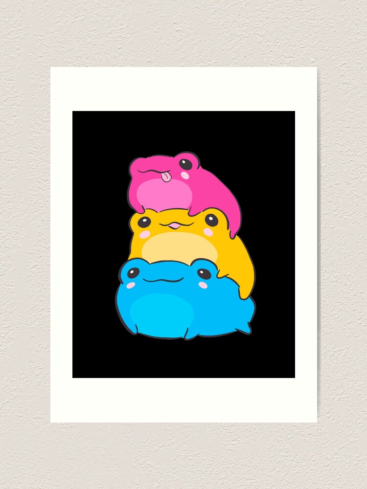 "Pansexual Flag Color Frogs Subtle Pan Pride LGBTQ Aesthetic- Pan Pride ...