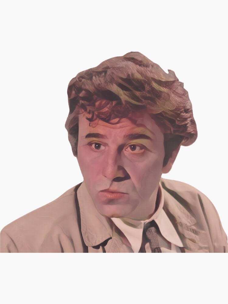 "Columbo Surprised Portrait" Sticker for Sale by sputterfly | Redbubble