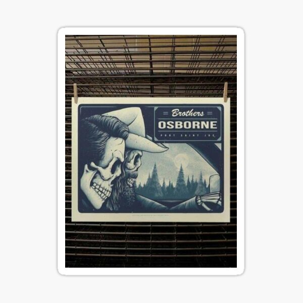 "Brothers osborne" Sticker for Sale by collinsdrawings | Redbubble