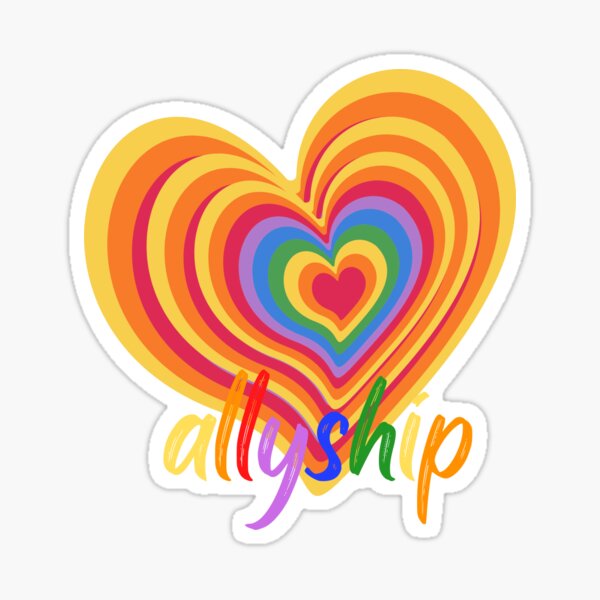 "Allyship rainbow" Sticker for Sale by RERM | Redbubble