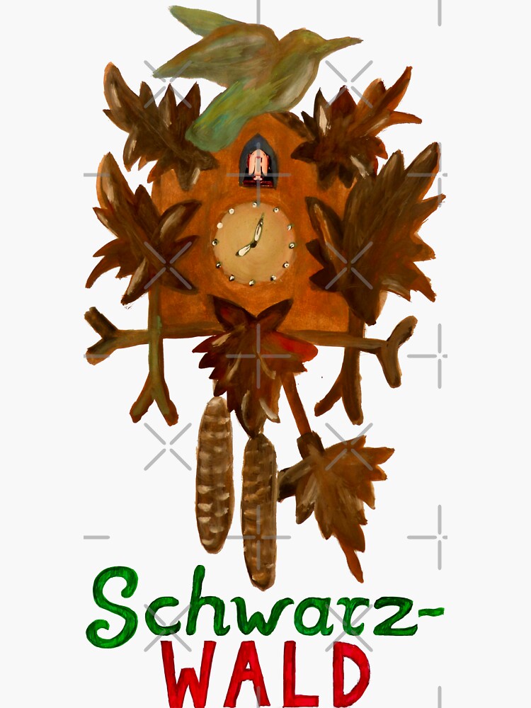 "Black Forest cuckoo clock" Sticker for Sale by Rabenkraehe | Redbubble