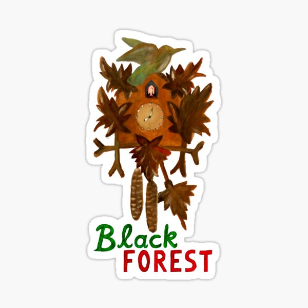 "Black Forest Cuckoo Clock" Sticker for Sale by Rabenkraehe | Redbubble