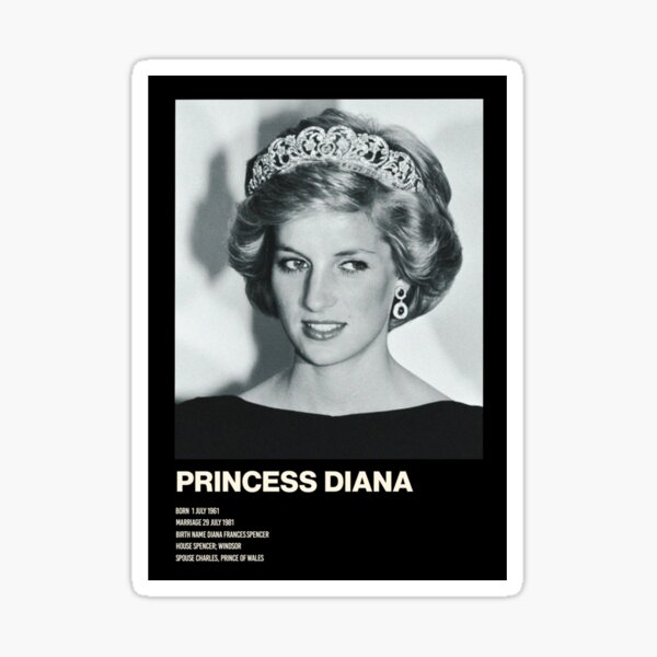 "Princess Diana " Sticker for Sale by BienLien | Redbubble