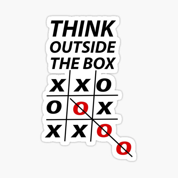 "Think outside the box" Sticker by glupdeda | Redbubble