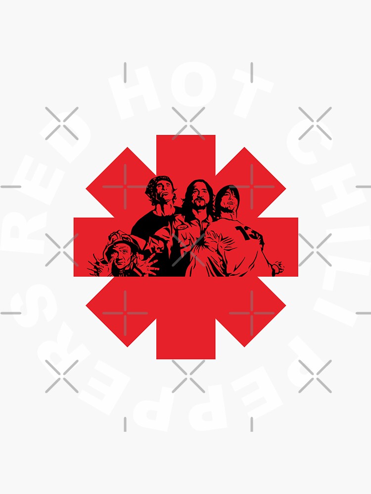 "red hot members logo peppers" Sticker for Sale by coriehunter | Redbubble