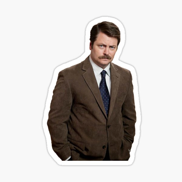 "Ron Swanson" Sticker for Sale by samantha-davey | Redbubble