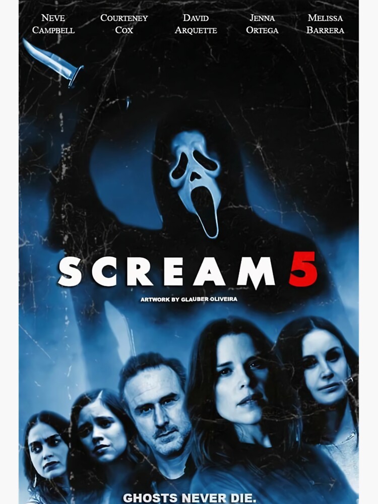 "Scream 5" Sticker for Sale by WeasleyRobyn | Redbubble