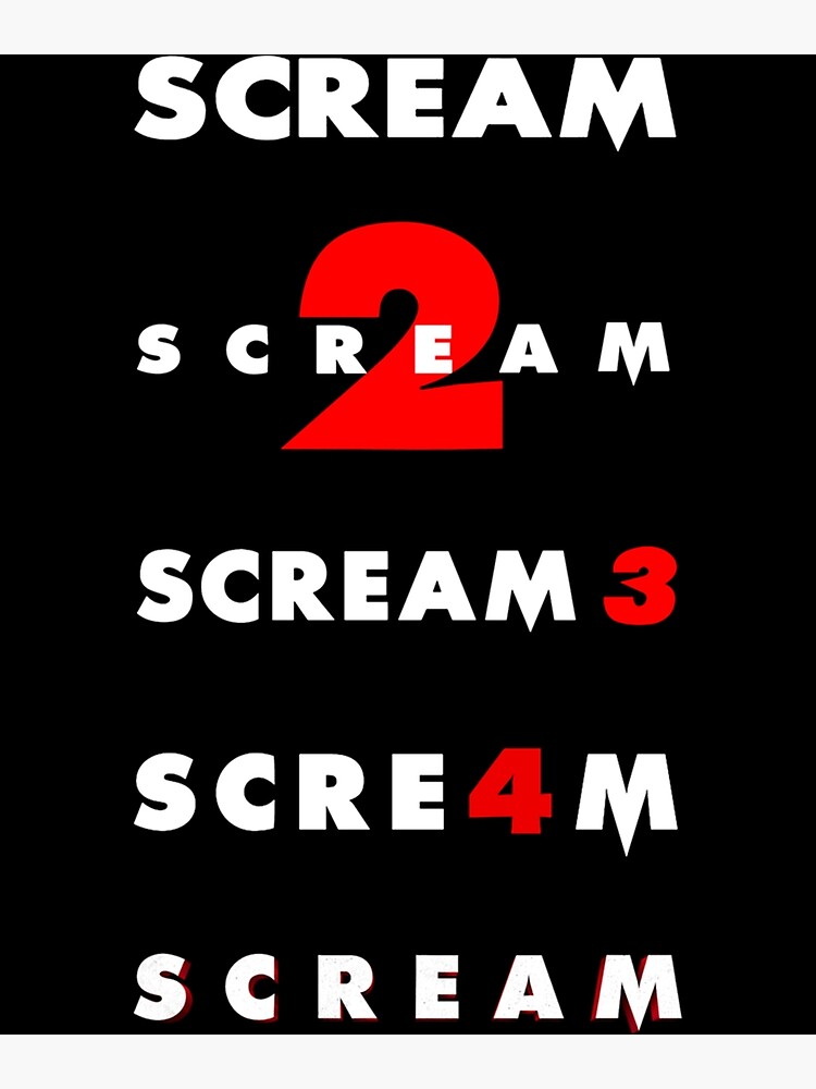 "Scream Movie Series Logos " Poster for Sale by WeasleyRobyn | Redbubble