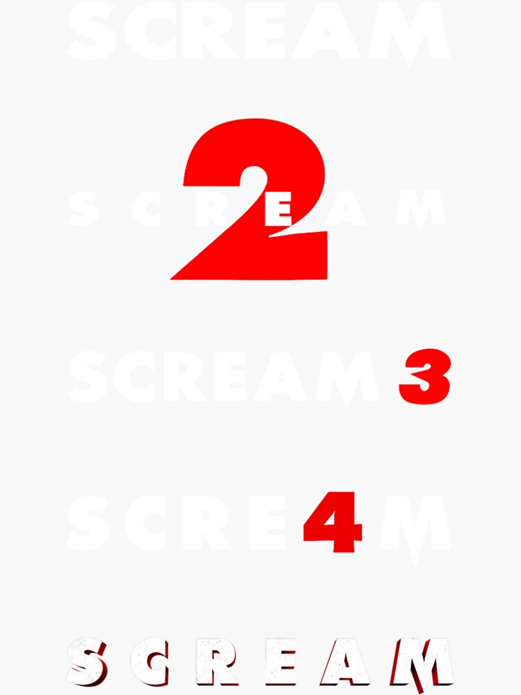 "Scream Movie Series Logos " Sticker for Sale by WeasleyRobyn | Redbubble