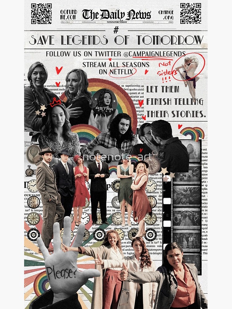 Lámina fotográfica «¡Guarda el póster de collage de Legends con notas ...