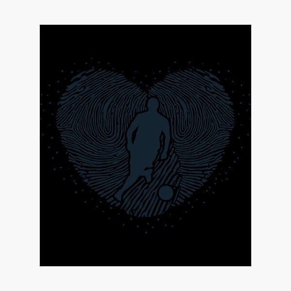 Lámina fotográfica «Corazón de fútbol Huella digital Genial Divertido ...