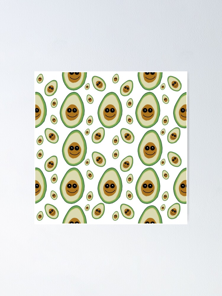 "Avocado patten " Poster for Sale by Highschooldue | Redbubble