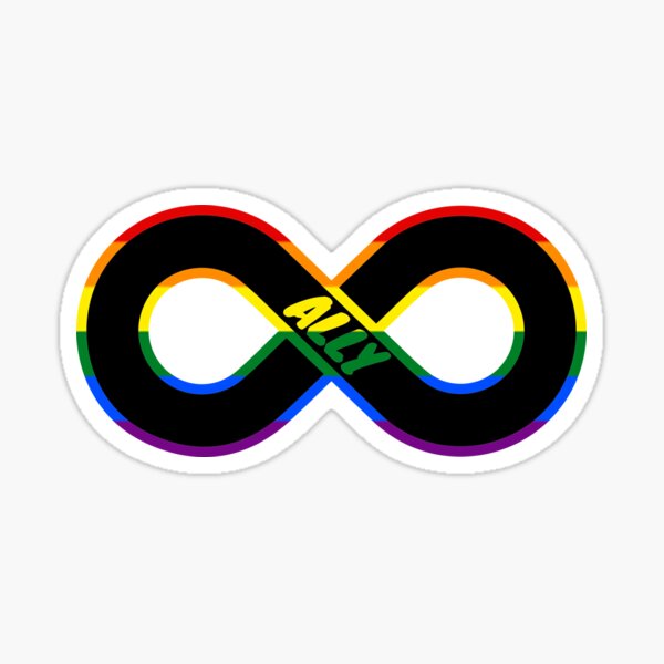 "Pride Ally Infinity Symbol" Sticker for Sale by DeadBishop | Redbubble