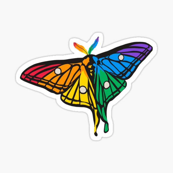 "Gay Pride Moth" Sticker for Sale by SamanthaDrage | Redbubble