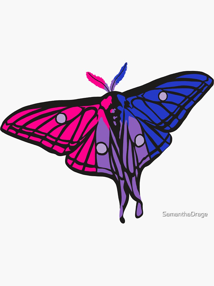 "Bisexual Pride Moth" Sticker for Sale by SamanthaDrage | Redbubble