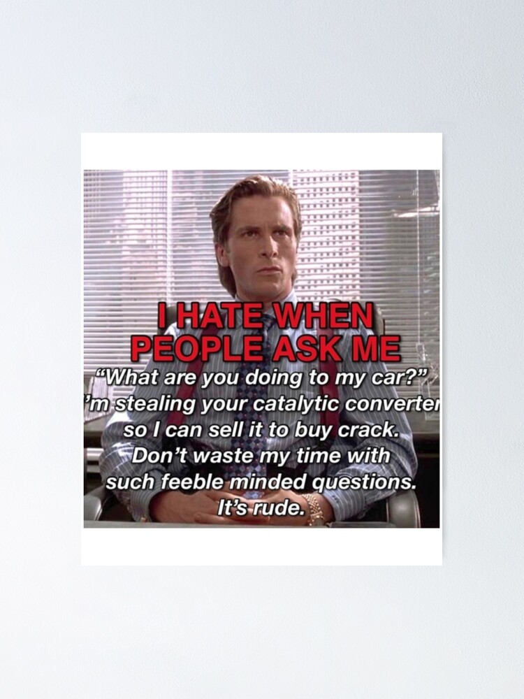 "American Psycho Sigma Grindset " Poster for Sale by HitTheBalances ...