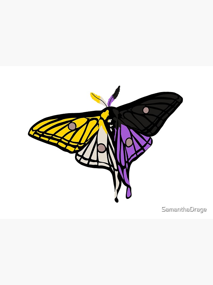 "Non-Binary Pride Moth" Poster for Sale by SamanthaDrage | Redbubble