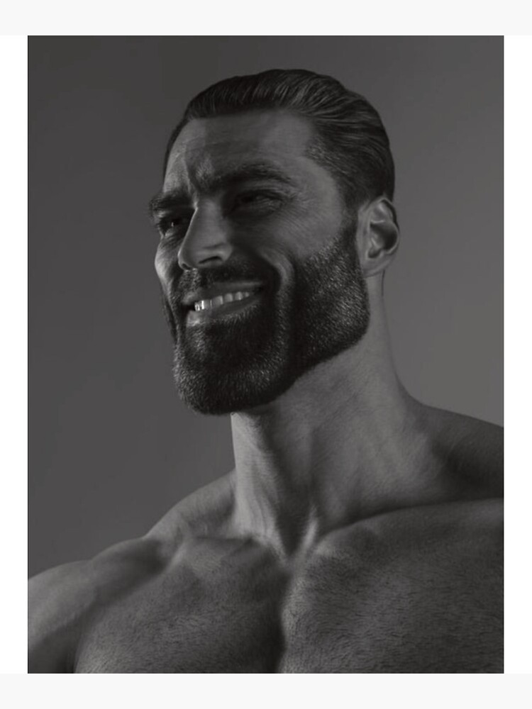 "GigaChad " Poster for Sale by HitTheBalances | Redbubble