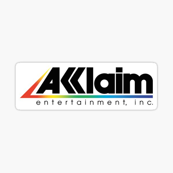 "Akklaim retro logo" Sticker for Sale by CityPopPrints | Redbubble