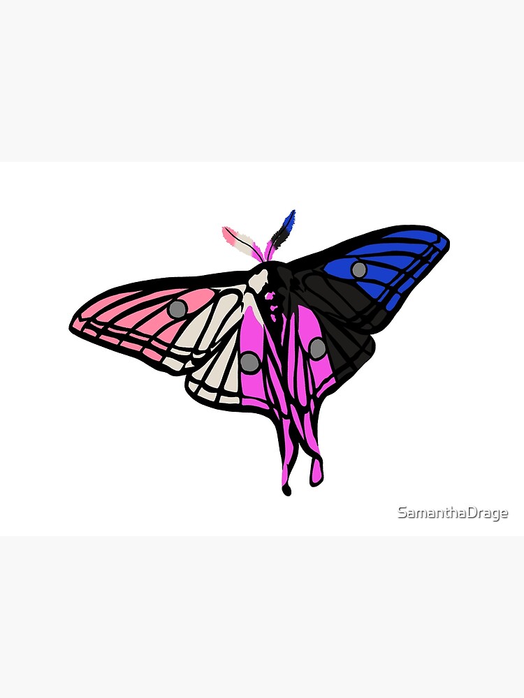 "Genderfluid Pride Moth" Poster for Sale by SamanthaDrage | Redbubble