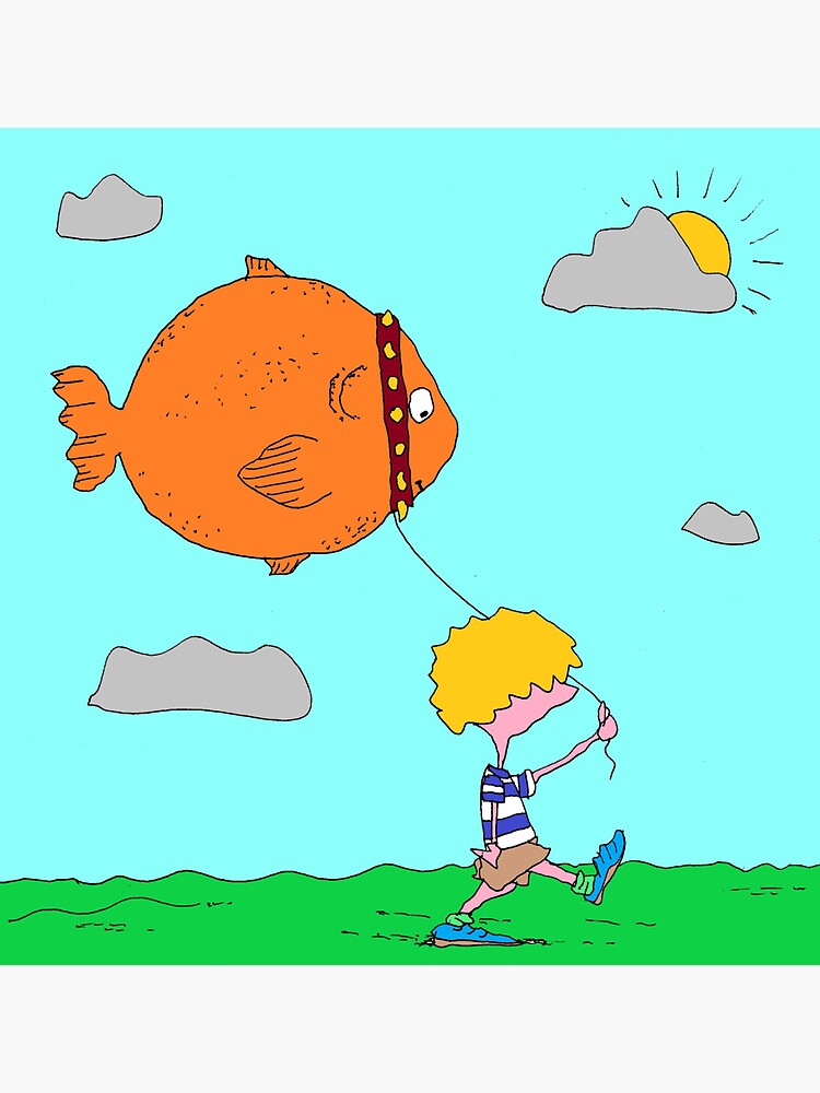 "Taking your fish for a walk" Sticker for Sale by TheBackwardNut ...