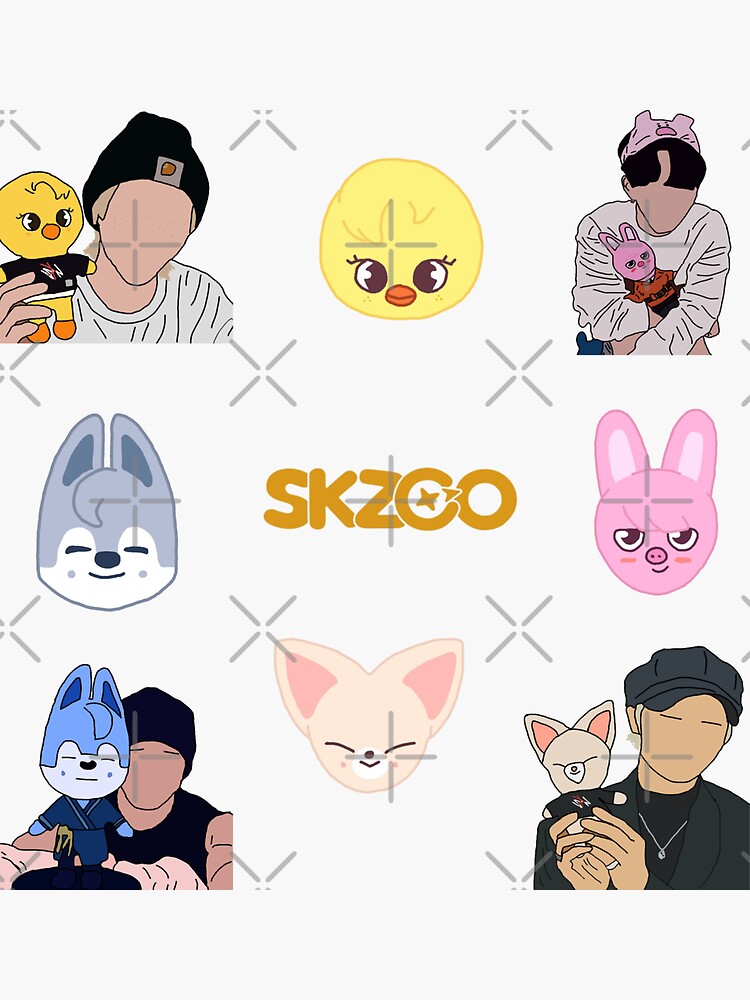"SKZ and SKZOO Pack" Sticker for Sale by Tinyheartist | Redbubble