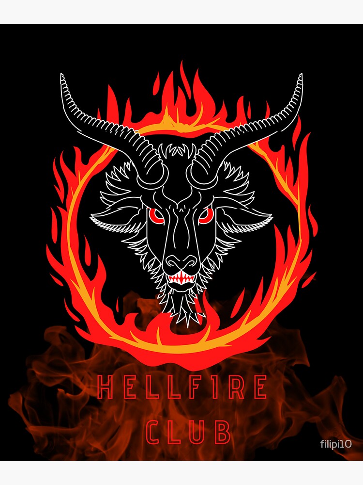 "HELLFIRE CLUB Stranger things" Sticker for Sale by filipi10 | Redbubble