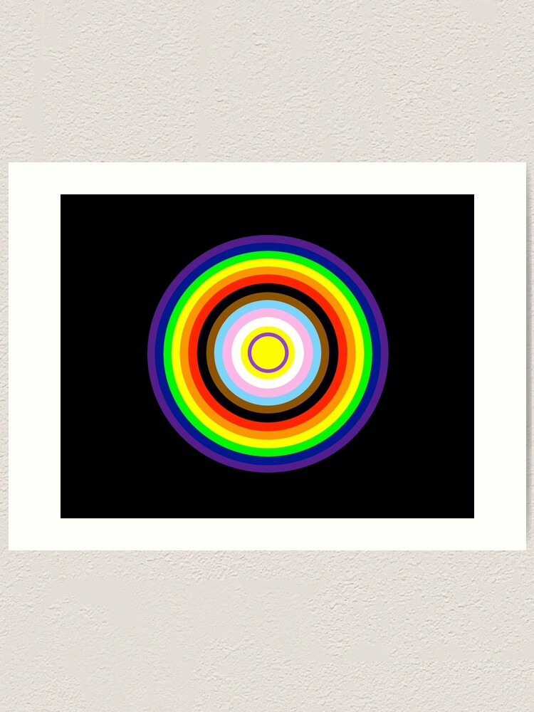 Intersex Progress Pride Flag Circle Art Print For Sale By Kiippers