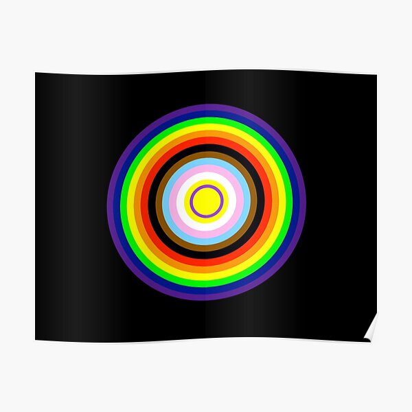Intersex Progress Pride Flag Circle Poster For Sale By Kiippers