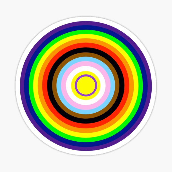Intersex Progress Pride Flag Circle Sticker For Sale By Kiippers