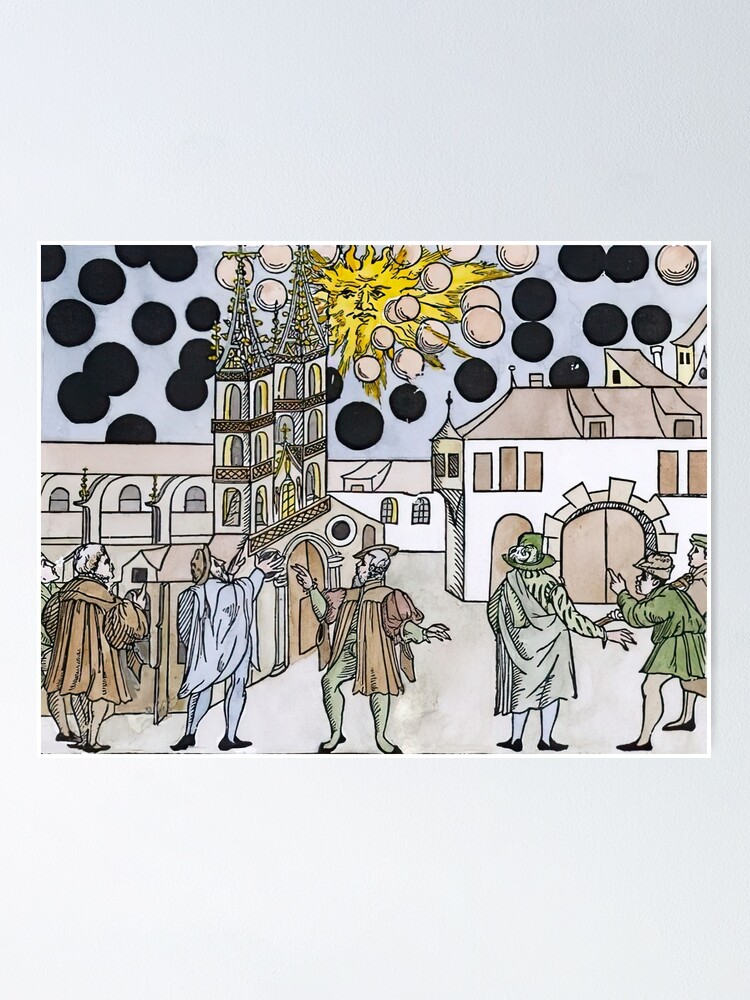 "1566 celestial phenomenon over Basel" Poster for Sale by Onodera ...
