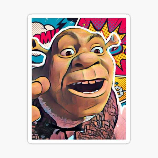 "Shrek meme in graphite" Sticker for Sale by KLSYLBbam4qv | Redbubble