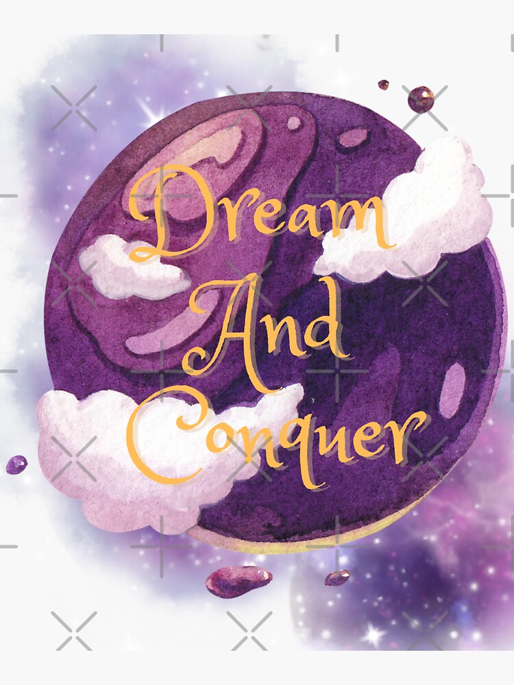 "Dream and Conquer - Moon and Constellations" Sticker for Sale by ...