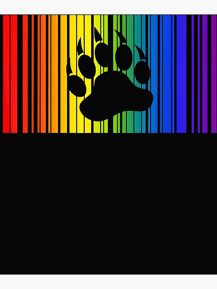 "Gay Bear - LGBT Paw Barcode" Poster for Sale by Vignette2323 | Redbubble