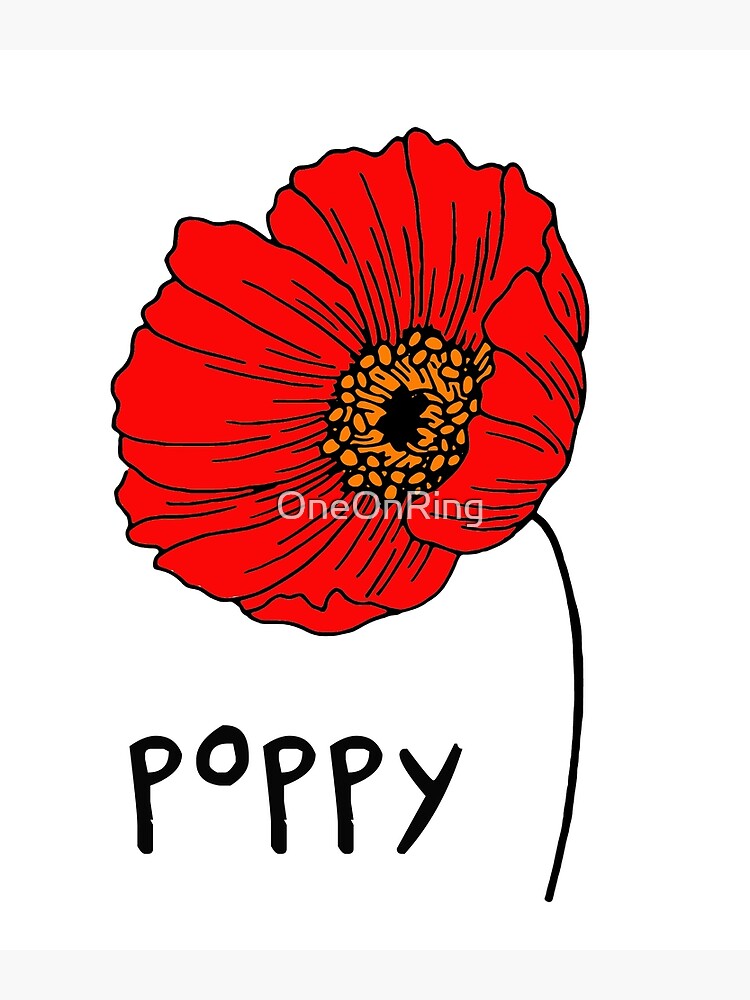 " Flower symbolism in art, Poppy flower design" Poster for Sale by ...