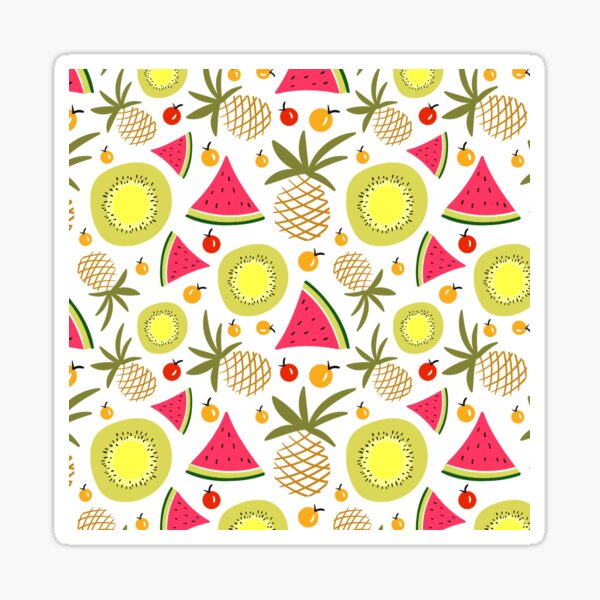 "Cute Summer Seamless patterns" Sticker for Sale by badgermark | Redbubble