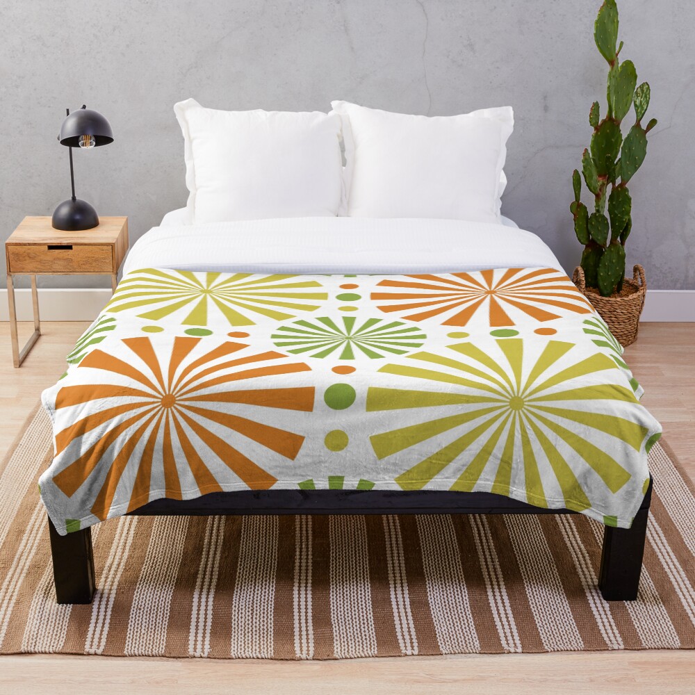 "Retro 60s Pattern" Throw Blanket for Sale by Makanahele | Redbubble