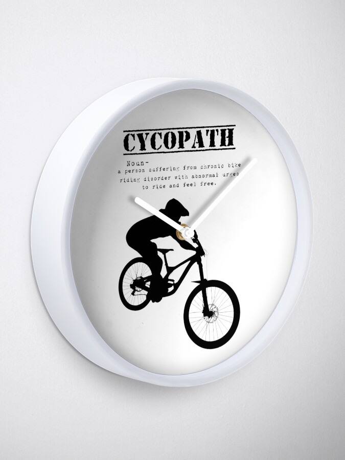 "Cycopath, MTB" Clock for Sale by Beerokrata | Redbubble