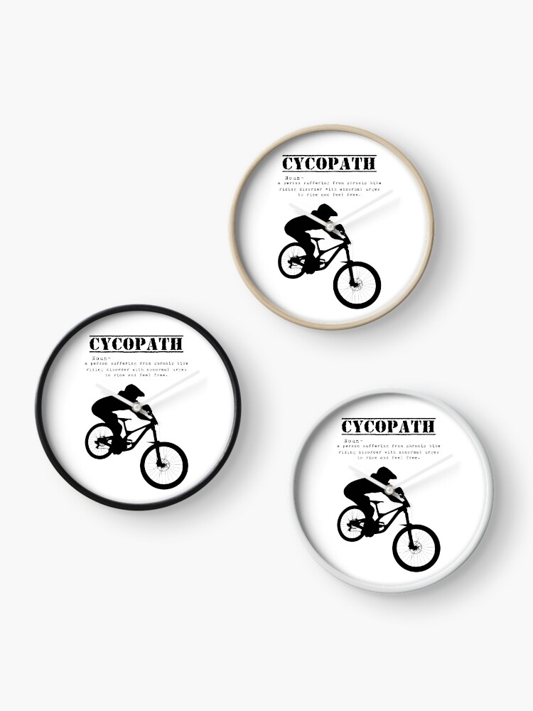 "Cycopath, MTB" Clock for Sale by Beerokrata | Redbubble