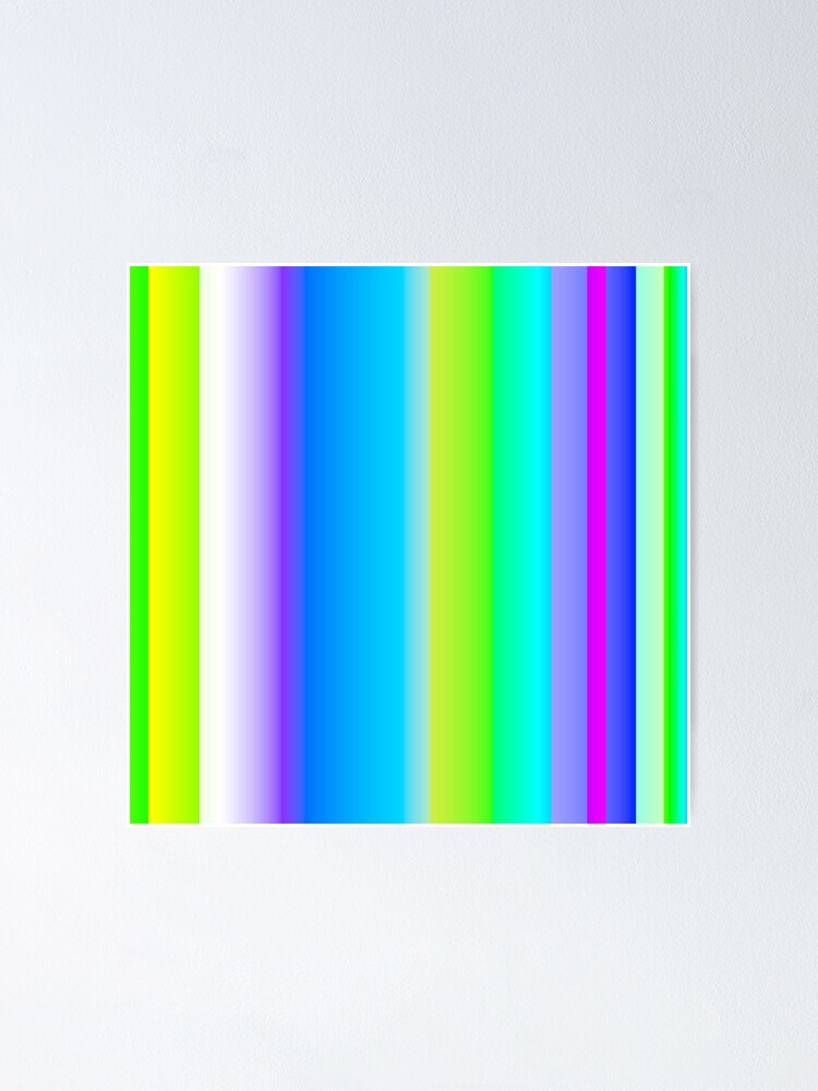"blue green color palette | blue and green vertical striped" Poster for ...
