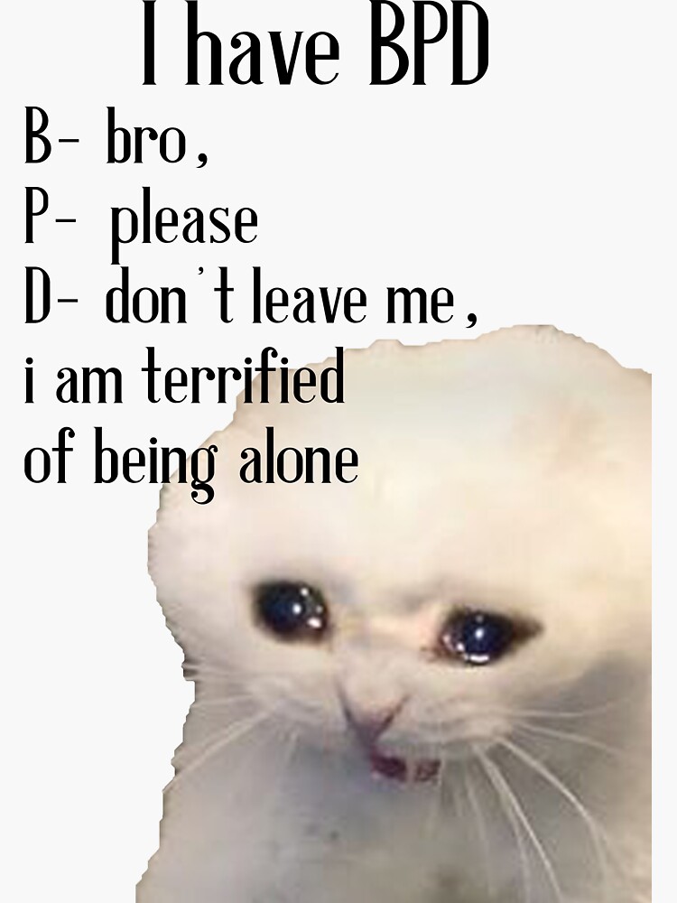 "BPD CAT" Sticker for Sale by glosseryck | Redbubble