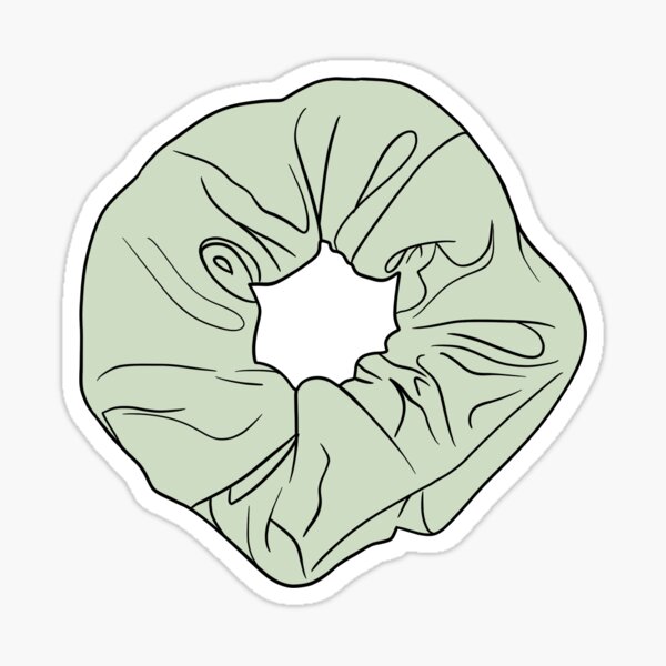 "Scrunchie light matcha green" Sticker for Sale by Zezeye | Redbubble