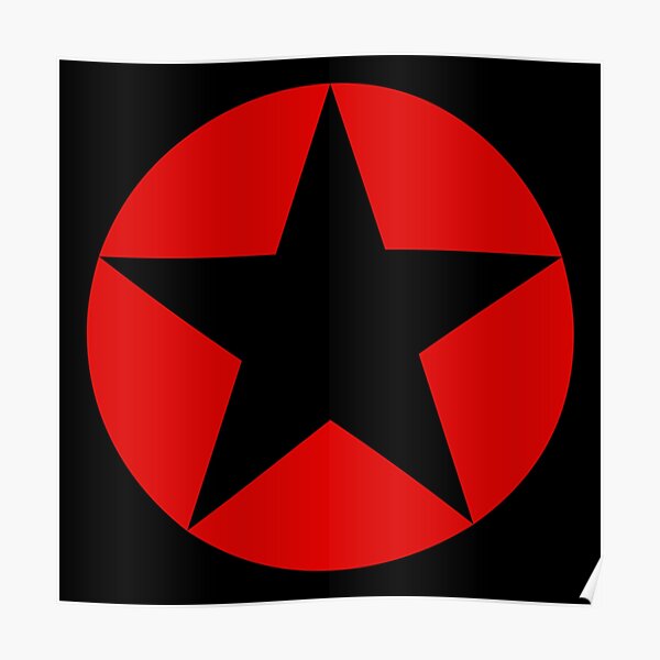 "Red 5-point star, or pentagram" Poster by effervescence | Redbubble