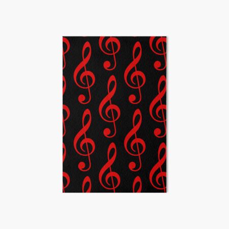 "Red Treble Clef" Art Board Print for Sale by effervescence | Redbubble