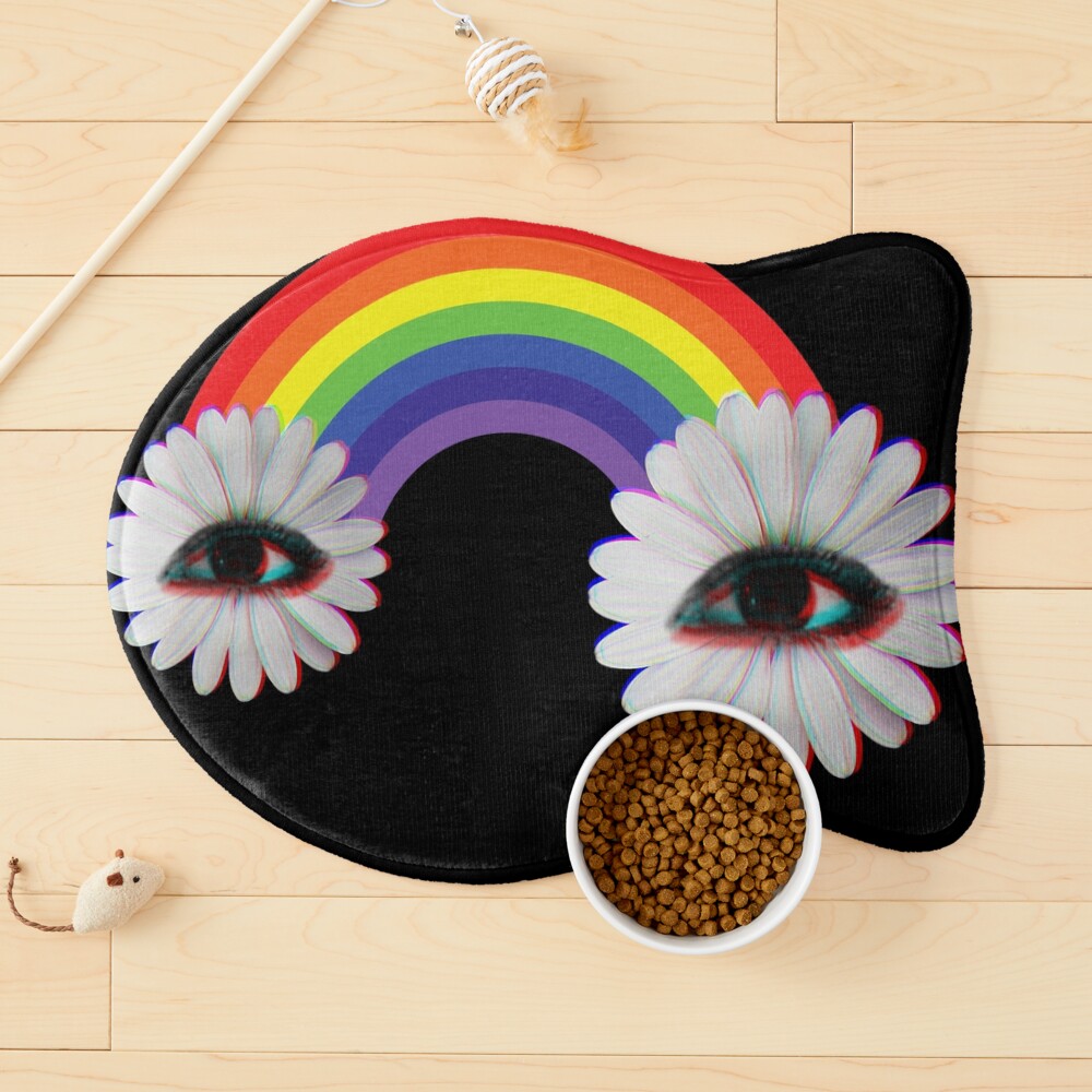 "Dreamcore Weirdcore Aesthetics Rainbow Flower Eyes" Sticker for Sale ...