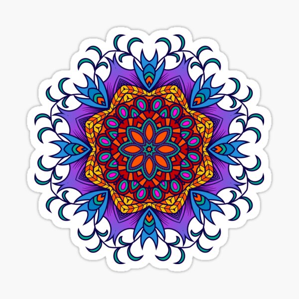 "Seamless pattern with mandalas." Sticker for Sale by Artfurs | Redbubble